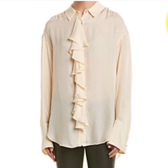 cinq a sept | Tops | Cinq Sept Rosalie Ruffle Button Front Shirt | Poshmark
